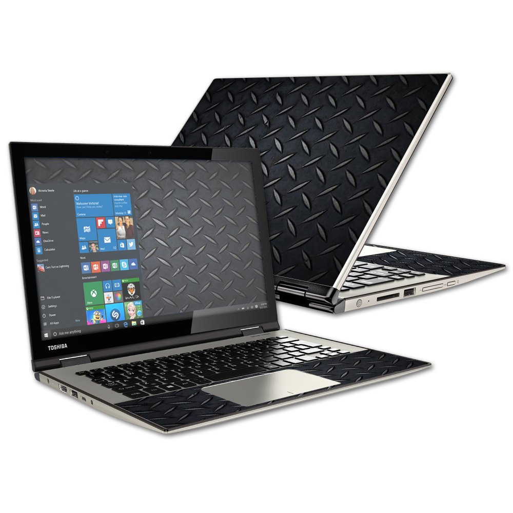 MightySkins Skin Compatible with Toshiba Satellite Radius 12.5" wrap Cover Sticker Skins Black Diamond Plate