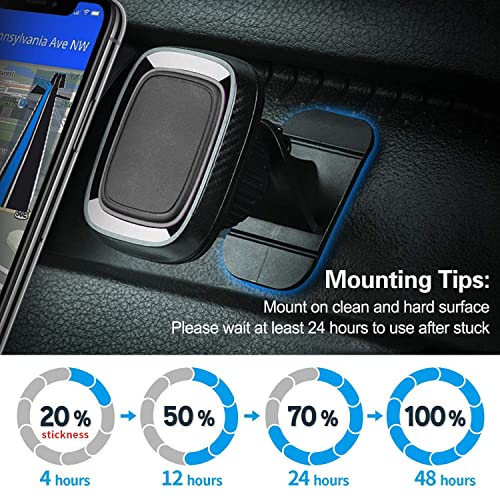 pop-tech Sticky Adhesive Pad Replacement for Car Dashboard Magnetic Phone Mount Base, 8pcs 3M VHB Double Sided Sticker Heat Resistance Tape for Magnet Cellphone Holder & Windshield Dash Cam