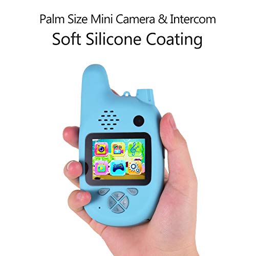 Children Camera Walkie Talkie 8MP Dual Lenses 2.0inch IPS Screen Extended Memory Built-in Battery Music and Game Timer Shooting Automatic Focusing