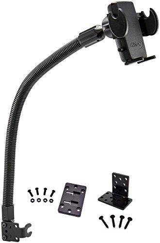 Arkon Car or Truck Seat Rail or Floor Phone Holder Mount for iPhone 14/Pro Max/Pro, Samsung Galaxy S22/Ultra, S21, Sonim XP3, Black