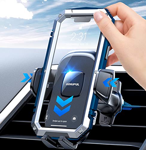 Car Phone Holder Mount, 2022 Upgraded[Gravity Auto-Lock]Car Vent Phone Mount[Thick Case Friendly]Metal Hook Never Fall Universal Cell Phone Automobile Cradles fit for iPhone Samsung All Phones