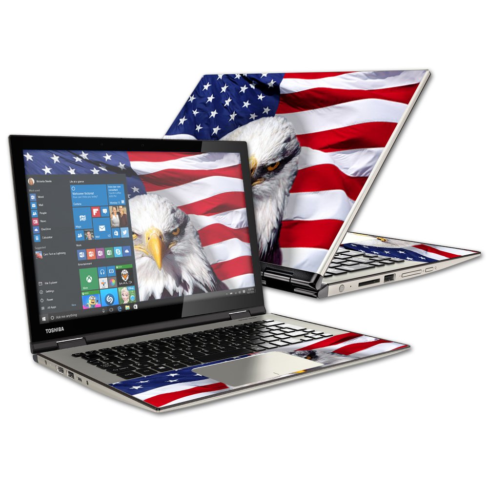 MightySkins Skin Compatible with Toshiba Satellite Radius 12.5" wrap Cover Sticker Skins America Strong