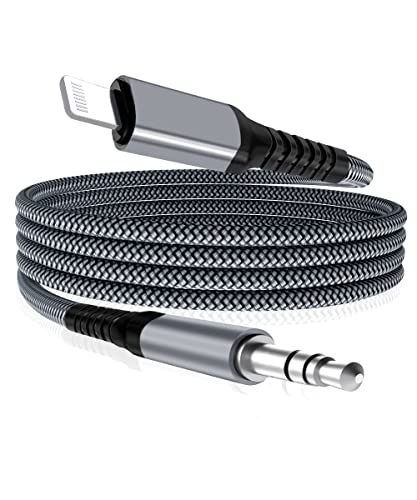 BASESAILOR Lightning to 3.5mm Aux Cord 4FT,Apple MFI Certified 1/8 Inch Headphone Jack Adapter,Auxiliary Audio Cable for iPhone 11 12 13 14 Mini Pro Max,7 8 Plus SE 3 2022,XR XS,X,Car Stereo,Speaker