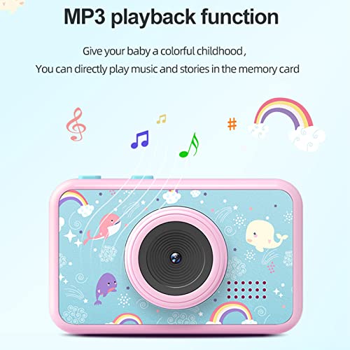 Vlogging Camera for Kids, Full Hd 1080p Rechargeable Electronic Mini Camera for Boys and Girls, Point and Shoot Digital Cameras with IPS Screen, Electronic Anti-Shake Digital Camera