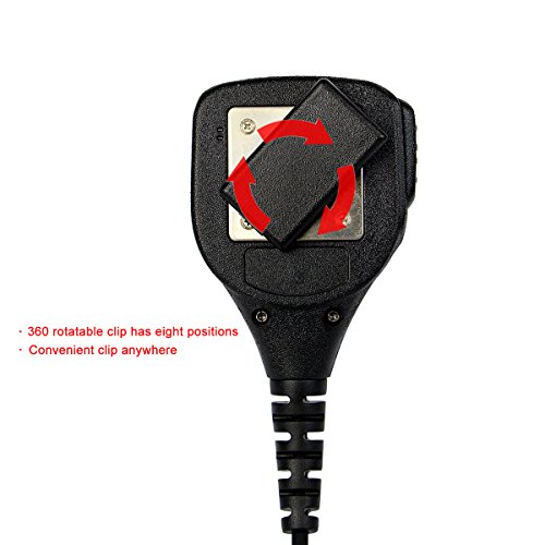 Retevis 2 Pin Two Way Radio Shoulder Speaker Mic with 3.5mm Audio Jack,Compatible with Motorola CP200 GP200D RMU2040 RDU4100 GP88S CP250 P040 EP450 MagOne A8 HYT TC500 Handhled Walkie Talkie(1 Pack)