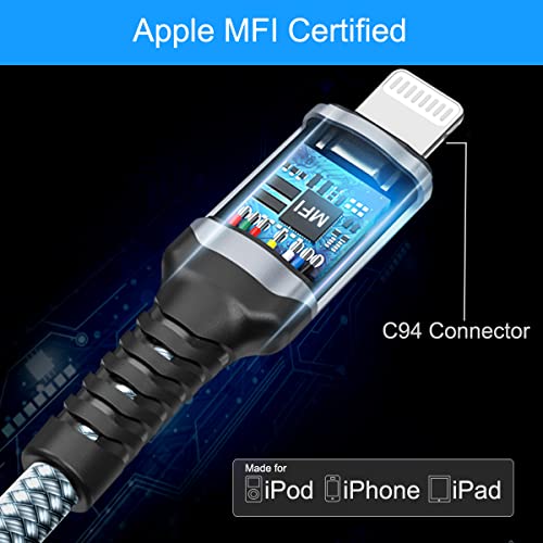 BASESAILOR Lightning to 3.5mm Aux Cord 4FT,Apple MFI Certified 1/8 Inch Headphone Jack Adapter,Auxiliary Audio Cable for iPhone 11 12 13 14 Mini Pro Max,7 8 Plus SE 3 2022,XR XS,X,Car Stereo,Speaker
