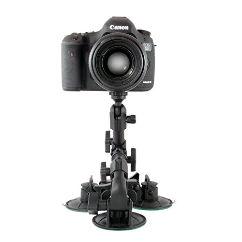Delkin Devices Fat Gecko Triple Suction Camera Mount (DDMNT) , Black