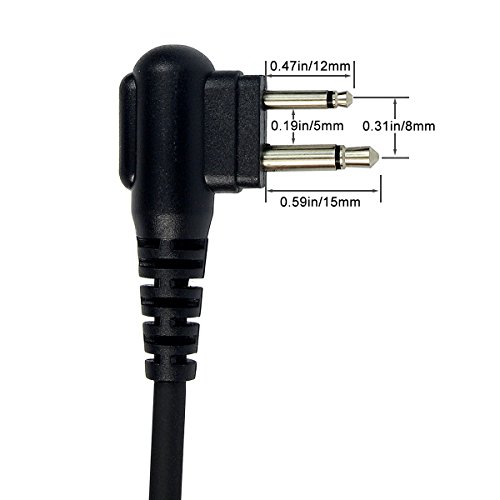 Retevis 2 Pin Two Way Radio Shoulder Speaker Mic with 3.5mm Audio Jack,Compatible with Motorola CP200 GP200D RMU2040 RDU4100 GP88S CP250 P040 EP450 MagOne A8 HYT TC500 Handhled Walkie Talkie(1 Pack)