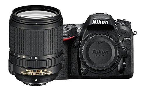 Nikon D7200 24.2 MP DX-Format Digital SLR Camera with 18-140mm VR Lens (Black)(Renewed)