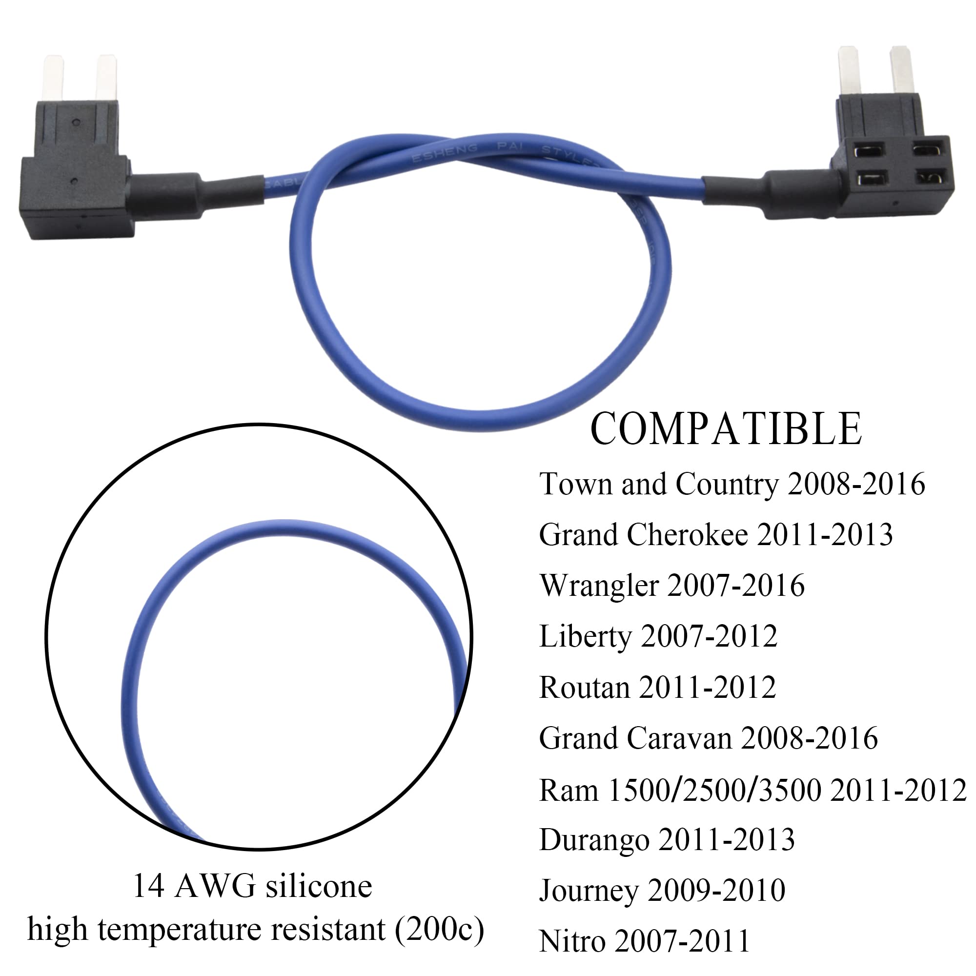 TIPM Repair Fuel Pump Relay Bypass Cable Kit Compatible with Dodge Ram 1500 2500 3500 Routan 2011 2012 Replace CBWPR091AA Town & Country Grand Cherokee Wrangler