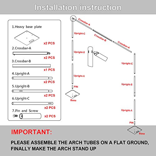 Hecis Pipe and Drape Backdrop Stand Kit 8ft x 10ft, Backdrop Stand Heavy Duty Wedding Backdrop for Events Wedding Decoration Backdrop Frame