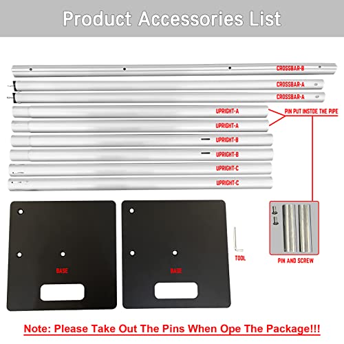 Hecis Pipe and Drape Backdrop Stand Kit 8ft x 10ft, Backdrop Stand Heavy Duty Wedding Backdrop for Events Wedding Decoration Backdrop Frame