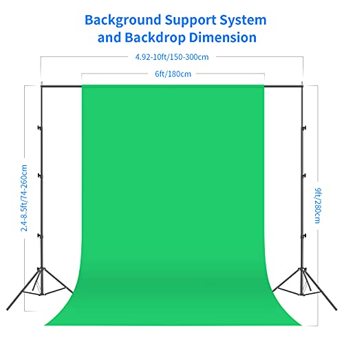 NEEWER Photography Lighting kit with Backdrops, 8.5ftx10ft Backdrop Stand, 800W Equivalent 5500K Umbrella Softbox Continuous Lighting, Photo Studio Equipment for Portrait Product Photo Shoot