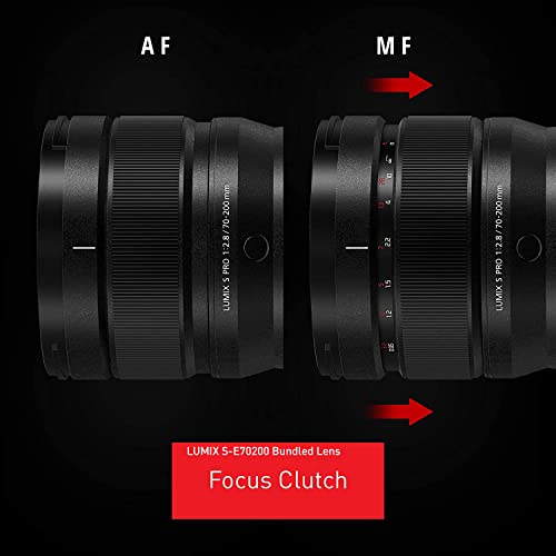 Panasonic LUMIX S5 Full Frame Mirrorless Camera (DC-S5BODY) and LUMIX S PRO 70-200mm F2.8 Telephoto Lens (S-E70200)