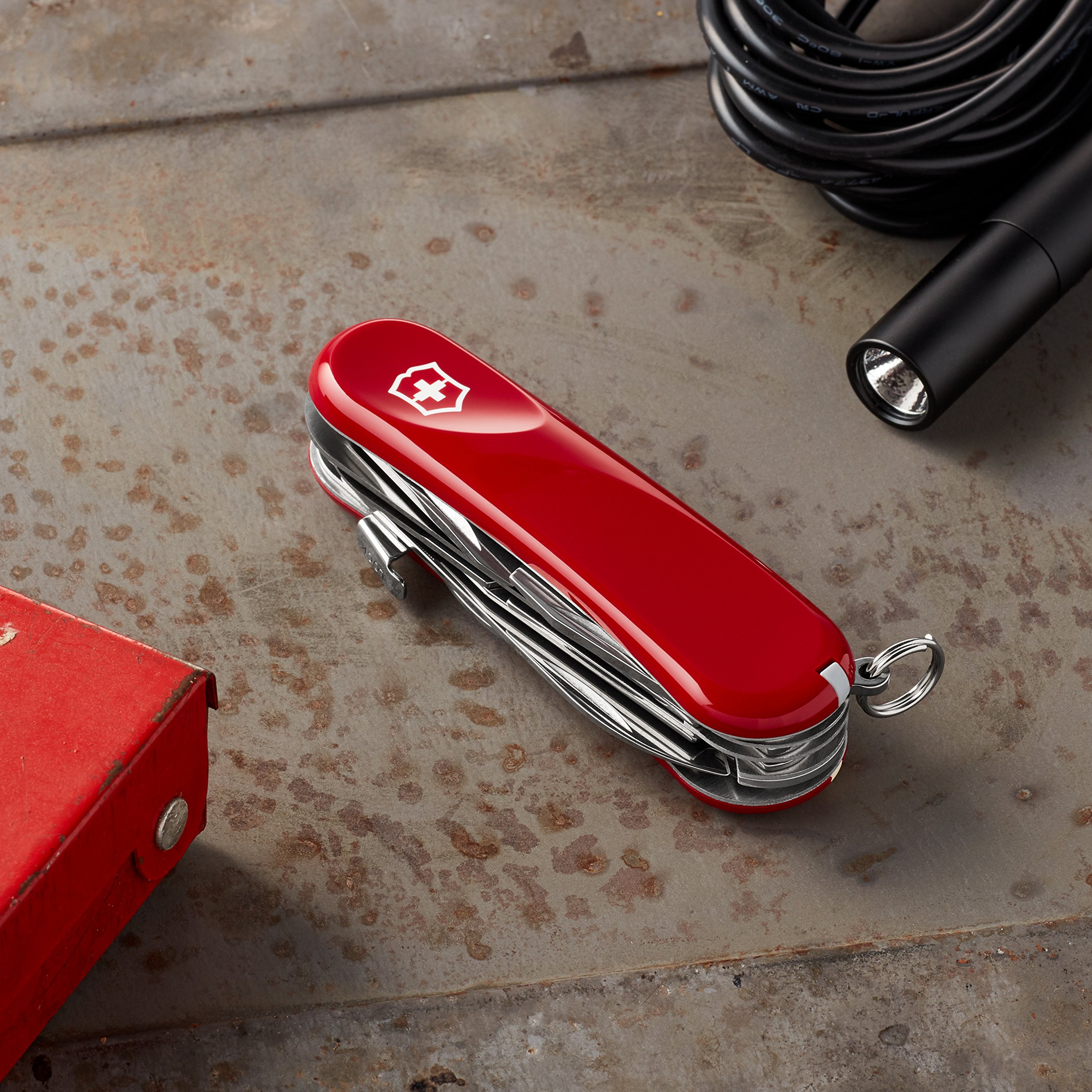 Victorinox Swiss Army Multi-Tool, Evolution S17 Pocket Knife, Red ,85mm