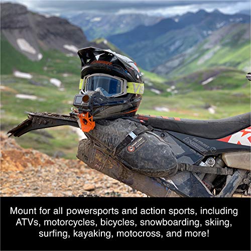 Dango Design Gripper Mount - Universal Clamp Mount for Action Cameras, Use as a Mount on Motorcycles, Powersports Helmets & More - Ripper Red
