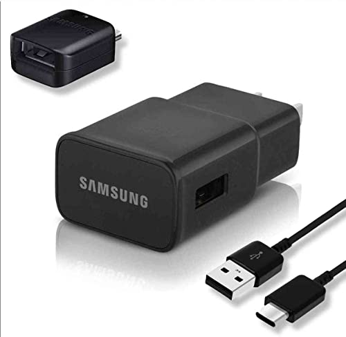 Fast Charger with USB Type C 6.6FT (2m) Cable & OTG Adapter for Samsung Galaxy S9/S9 Plus/S8/S8 Plus/S10/S10e/S10 Plus/Note 8/Note 9/Note 10/A01/A13/A03s/A21/A30/A31/A32/A33 /A51/A52/A53/A71/S20/S21