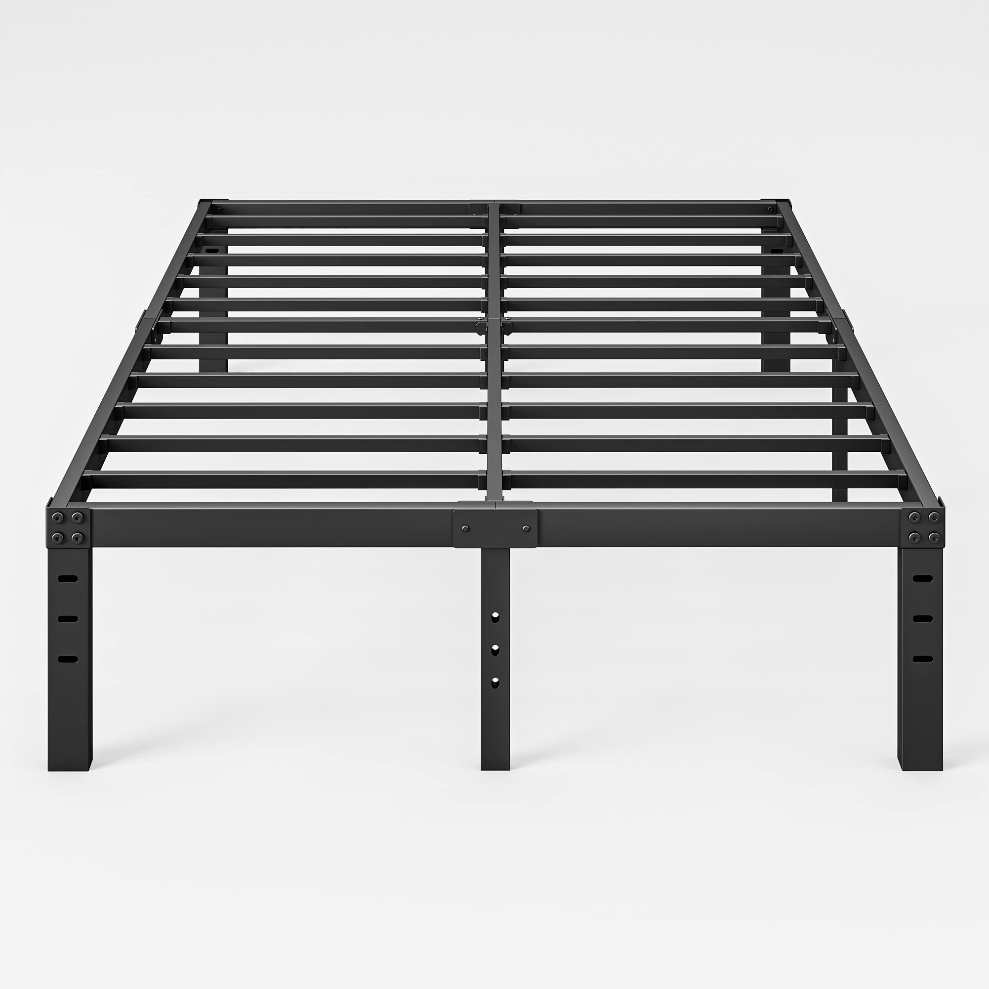 RestVille Queen Size Bed Frame Heavy Duty Steel Slats Platform Metal Bed Frame No Box Spring Needed