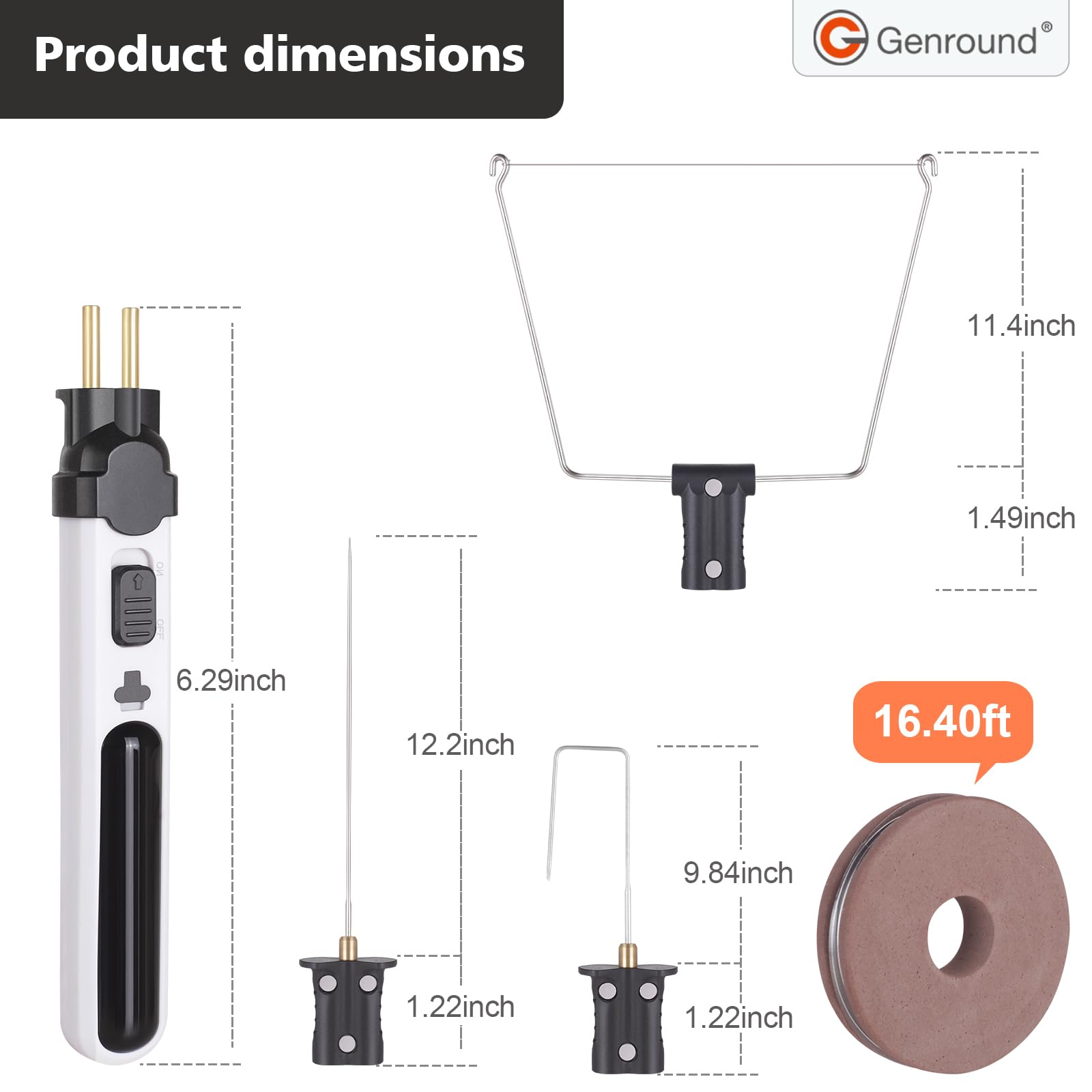 3 in 1 Foam Cutter, Genround Hot Wire Foam Cutter Electric Cutting Machine Hot Wire Foam Cutter Foam Cutting Pen Foam Cutting Tools for Polyethylene EVA Foam Carving, DIY Crafts