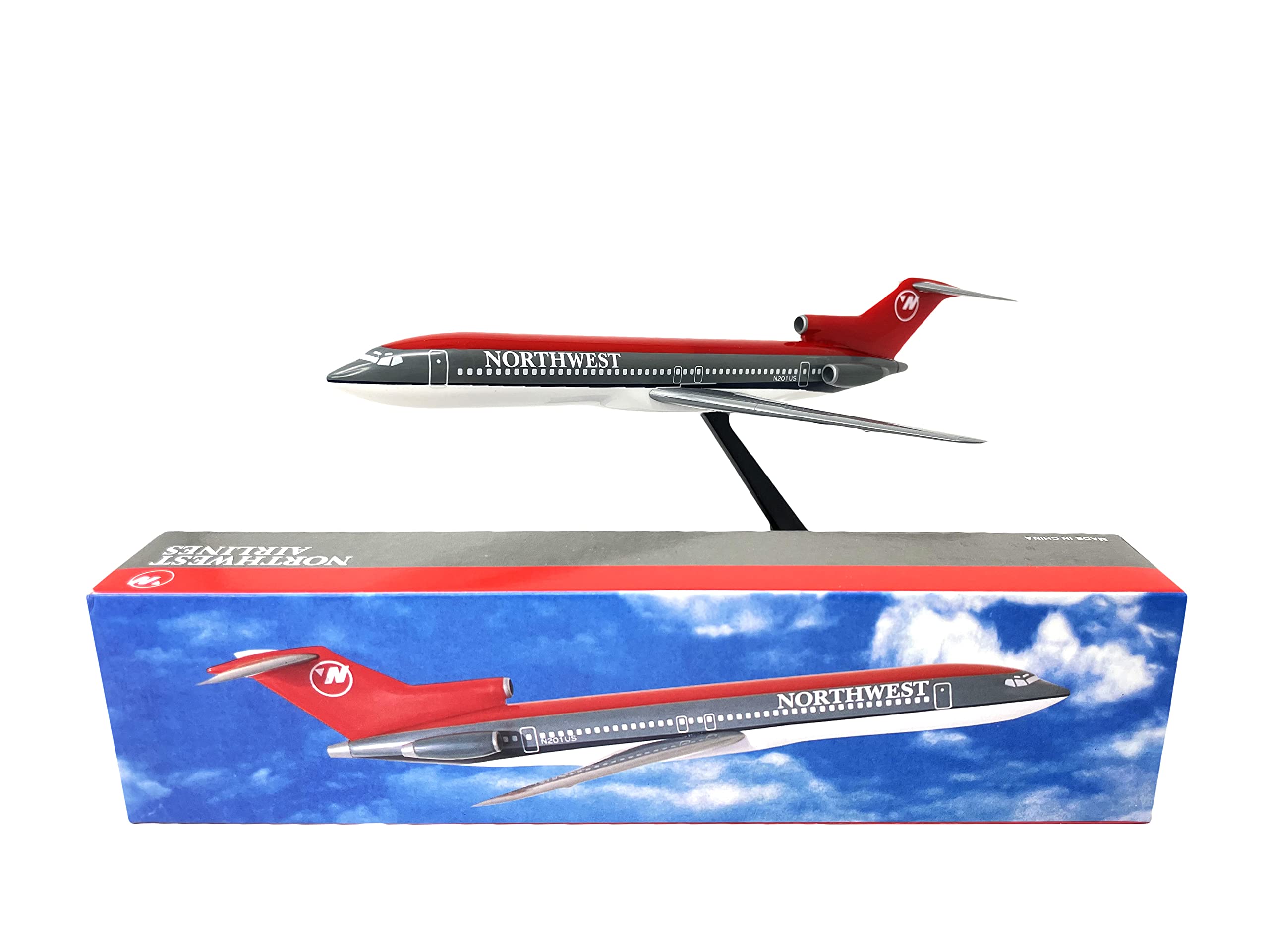 Northwest (89-03) 727-200 Airplane Miniature Model Plastic Snap-Fit 1:200 Part# ABO-72720H-006