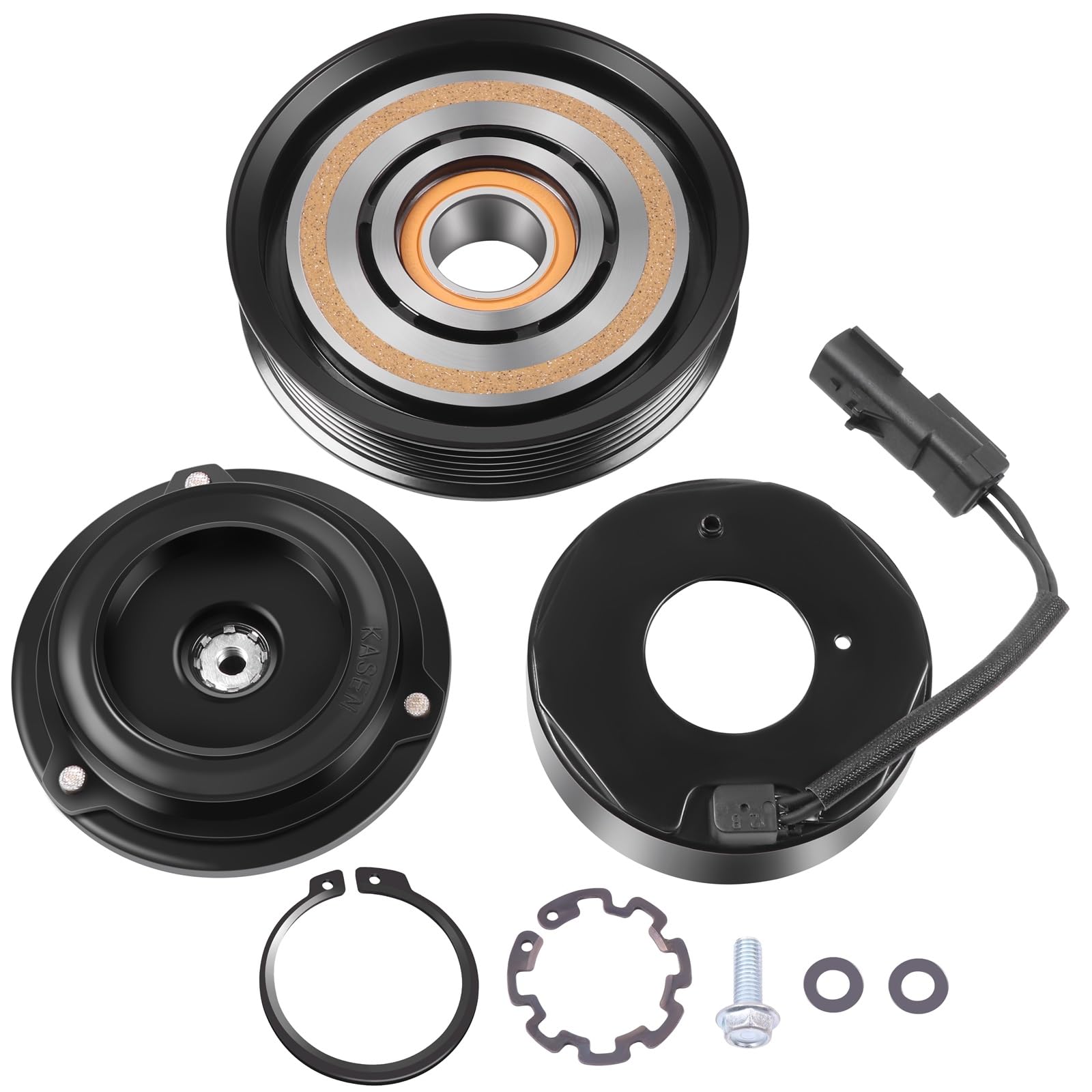 ECCPP A/C Clutch 2001-2007 Fit for Chrysler Town & Country 3.3L 3.8L 2001-2007 Fit for Dodge Grand Caravan 3.8L AC Compressor Clutch Assembly Kit
