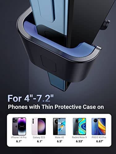 UGREEN Car Vent Phone Mount Air Vent Clip Cell Phone Holder Gravity Auto Lock Compatible with iPhone 14 Pro Max 14 Plus, iPhone 13 12 11 Pro Max XR XS 8 7 Plus SE, Samsung Galaxy S22 Smartphone Black