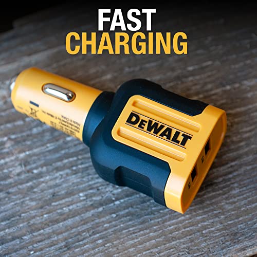 DEWALT 2-Port USB Car Charger β 24W Fast Charge Dual Port USB-A for iPhone 14 13 12 11 Pro Max X XR XS 8 Plus 6s iPad β Compatible with Samsung Galaxy S22 S21 S10 Plus S7 GPS