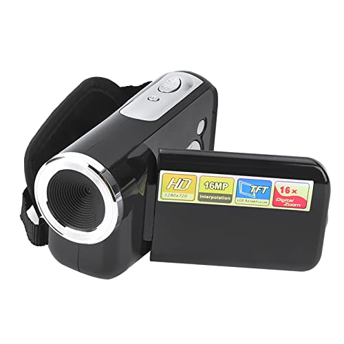 Kids Camera,Durable Digital Camera for Kids,Portable Children Kids 16X HD Digital Video Camera,Small Size Camera for Best Gift for Kids with TFT LCD Sceen Toy (Black)