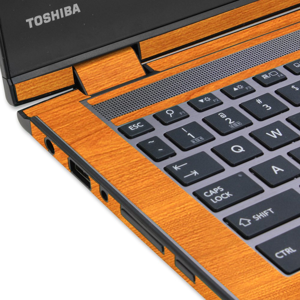 Skinomi Light Wood Full Body Skin Compatible with Toshiba Satellite Radius (2015, 14 inch)(Full Coverage) TechSkin with Anti-Bubble Clear Film Screen Protector