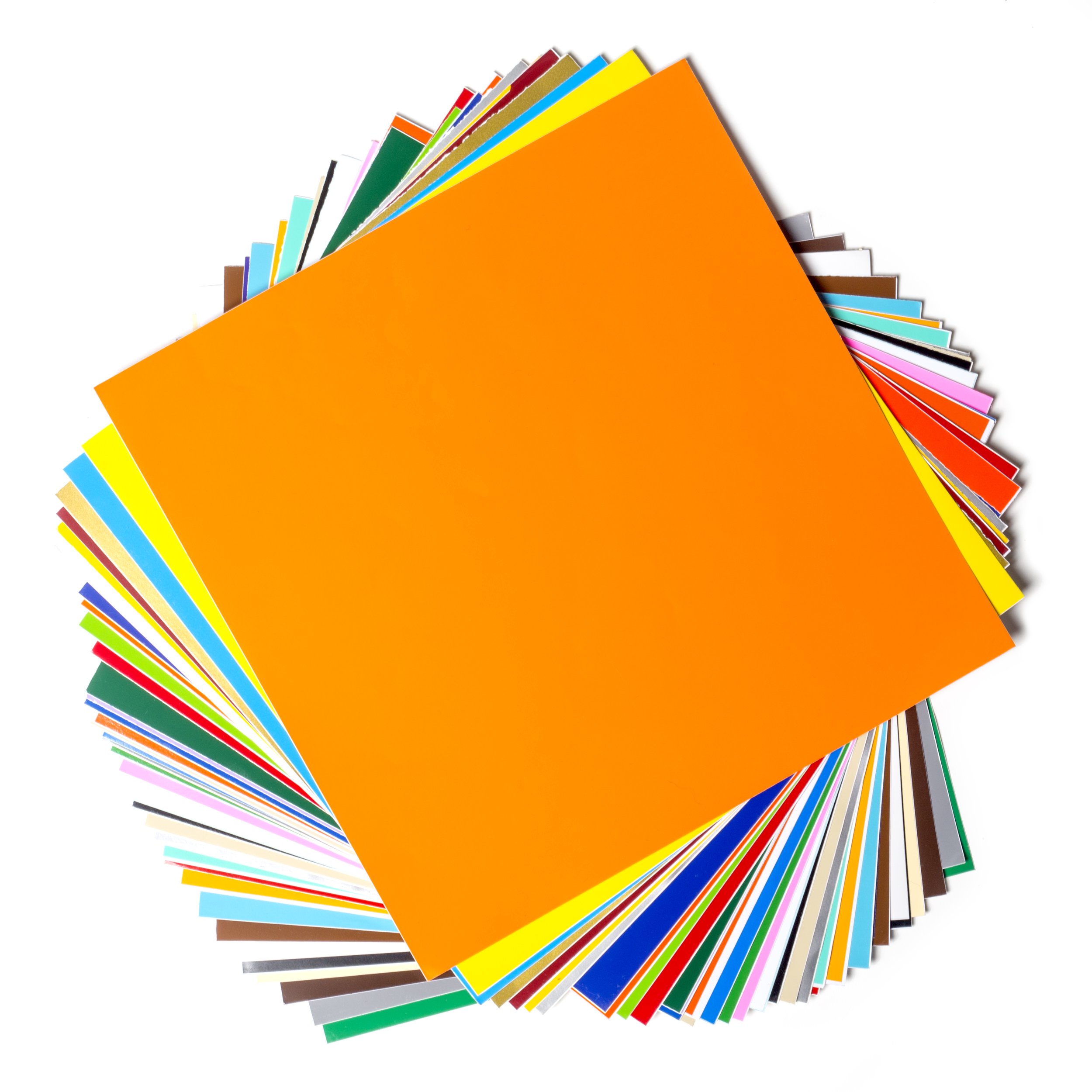 EZ Craft USA Permanent Adhesive Backed Vinyl Sheets 12" x 12" - 40 Sheets Assorted Colors Works with Cricut and Other Cutters
