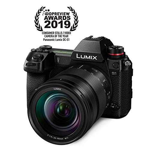 Panasonic LUMIX S1 24.2MP Digital Mirrorless Camera with 24-105mm f/4 Lens (Renewed)