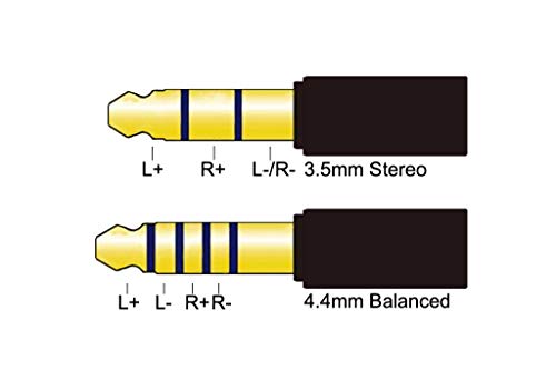 Youkamoo 3.5mm Male to 4.4mm Female 8 Core Silver Plated Headphone Earphone Audio Adapter Cable in Box 3.5mm Stereo to 4.4mm Balanced 4.4mm Female