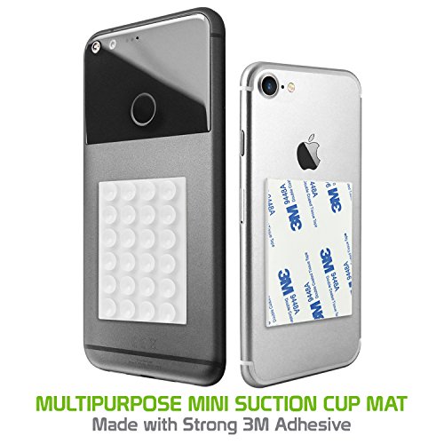 Cellet Multipurpose Non Slip Phone Mini Suction Cup Mat Pack Of 5 Compatible With iPhone 14 Pro Max Plus 13 12 11 Xr Xs X 10 SE Galax Z Flip Z Fold S22 Note Google Pixel Moto