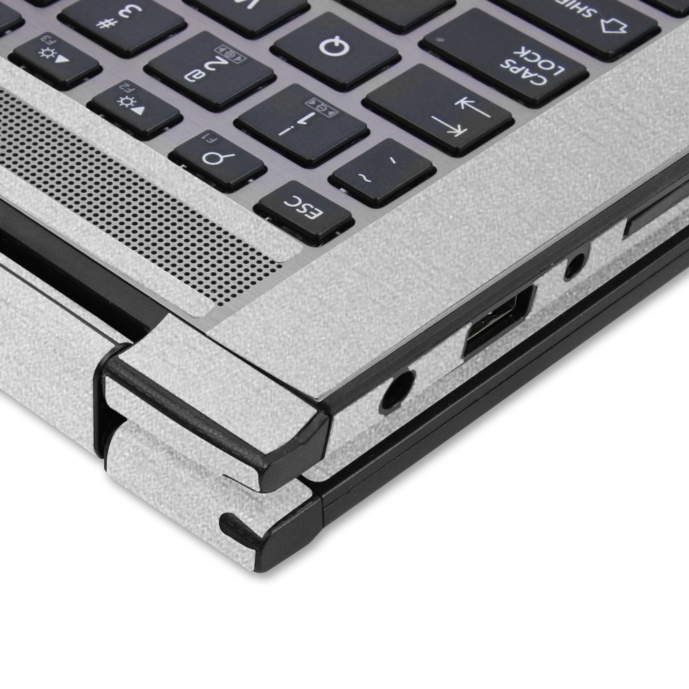 Skinomi Brushed Aluminum Full Body Skin Compatible with Toshiba Satellite Radius (2015, 14 inch)(Full Coverage) TechSkin with Anti-Bubble Clear Film Screen Protector