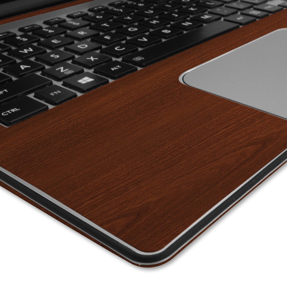 Skinomi Dark Wood Full Body Skin Compatible with Toshiba Satellite Radius (2015, 15.6 inch)(Full Coverage) TechSkin with Anti-Bubble Clear Film Screen Protector