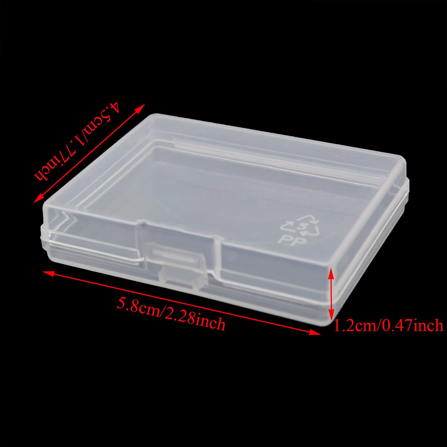 PZRT 8pcs Plastic Transparent Small Square Box 58x45mm Storage Containers Box for Small Items