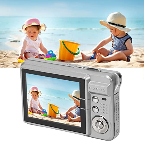 4K Digital Camera for Photography and Video, 48MP 2.7in LCD Display 8X Zoom Anti Shake Vlogging Camera for Photography Continuous Shooting (Silver)