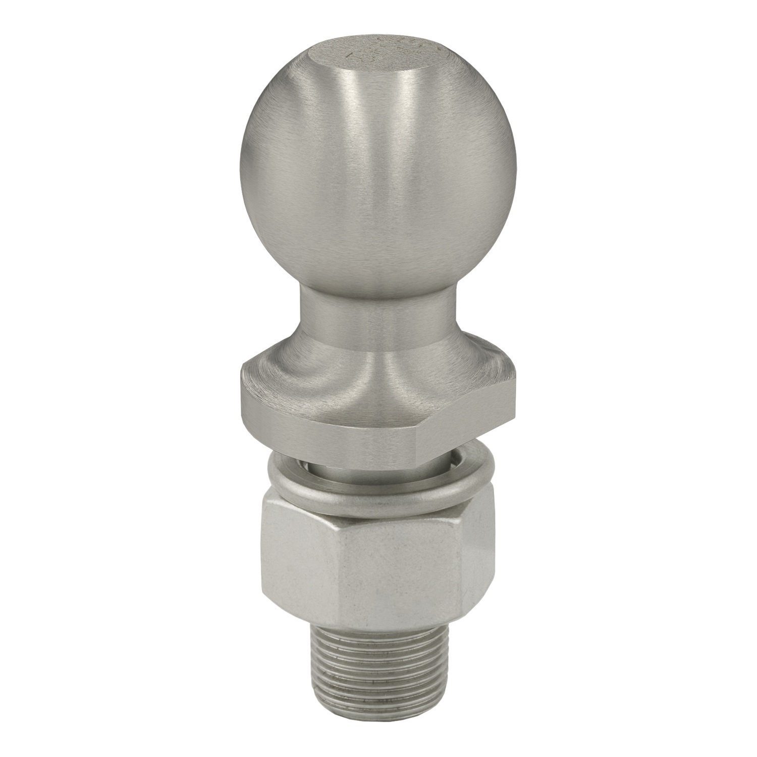 CURT 40051 Stainless Steel Trailer Hitch Ball, 3,500 lbs, 1-7/8-Inch Diameter, 1 x 2-1/8-Inch Shank