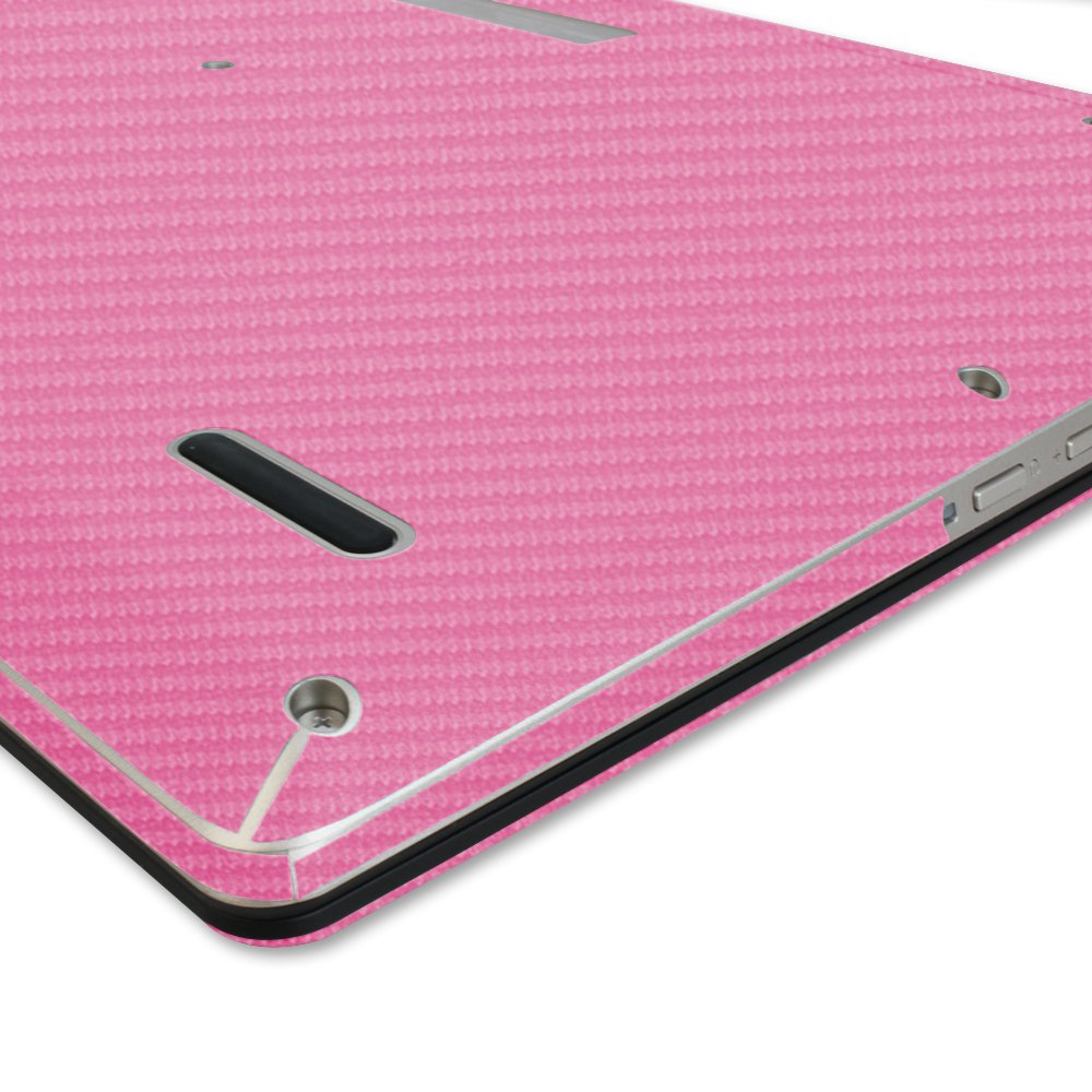 Skinomi Pink Carbon Fiber Full Body Skin Compatible with Toshiba Satellite Radius (2015, 15.6 inch)(Full Coverage) TechSkin with Anti-Bubble Clear Film Screen Protector