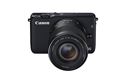 Canon EOS M10 Mirrorless Camera Kit EF-M 15-45mm f/3.5-6.3 and EF-M 55-200mm f/4.5-6.3 Image Stabilization STM Lenses (Black)