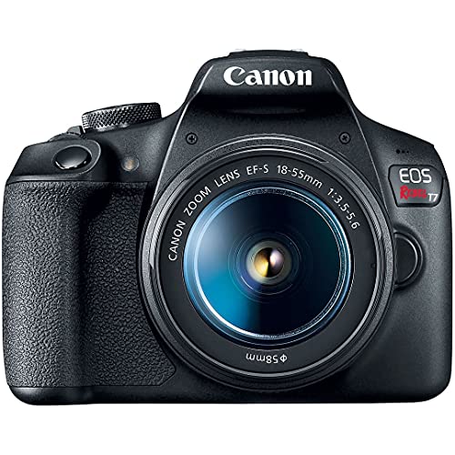 Canon EOS Rebel T7 DSLR Camera Bundle with EF-S 18-55mm f3.5-5.6 Zoom Lens + ZeeTech Accessory Bundle + 2 Pack SanDisk 128GB Memory Card + Filter Kit + Flash + Tripod, (Canon T7) (Renewed)