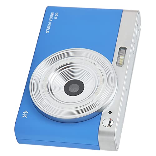 Digital Camera, 4K Digital Camera 2.88in IPS HD Mirrorless Camera AF Autofocus 16X Zoom 50MP Camera for Macro Shooting (Blue)