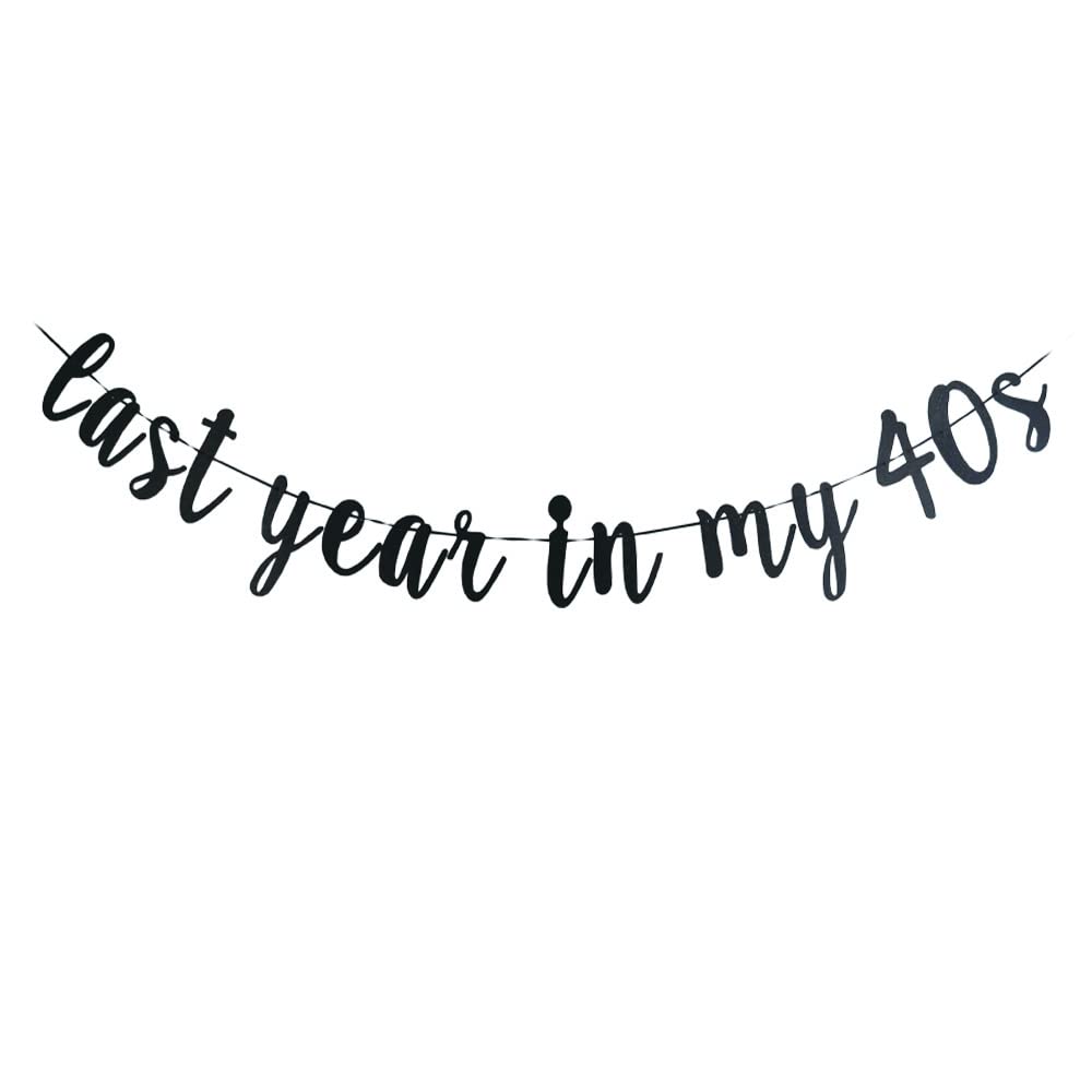 Last Year In My 40s Banner -Funny Decoration For Happy 49th Birthday / Cheers to 49 Years & 49 Fabulous,Funny 49th Birthday Party Decoration Supplies