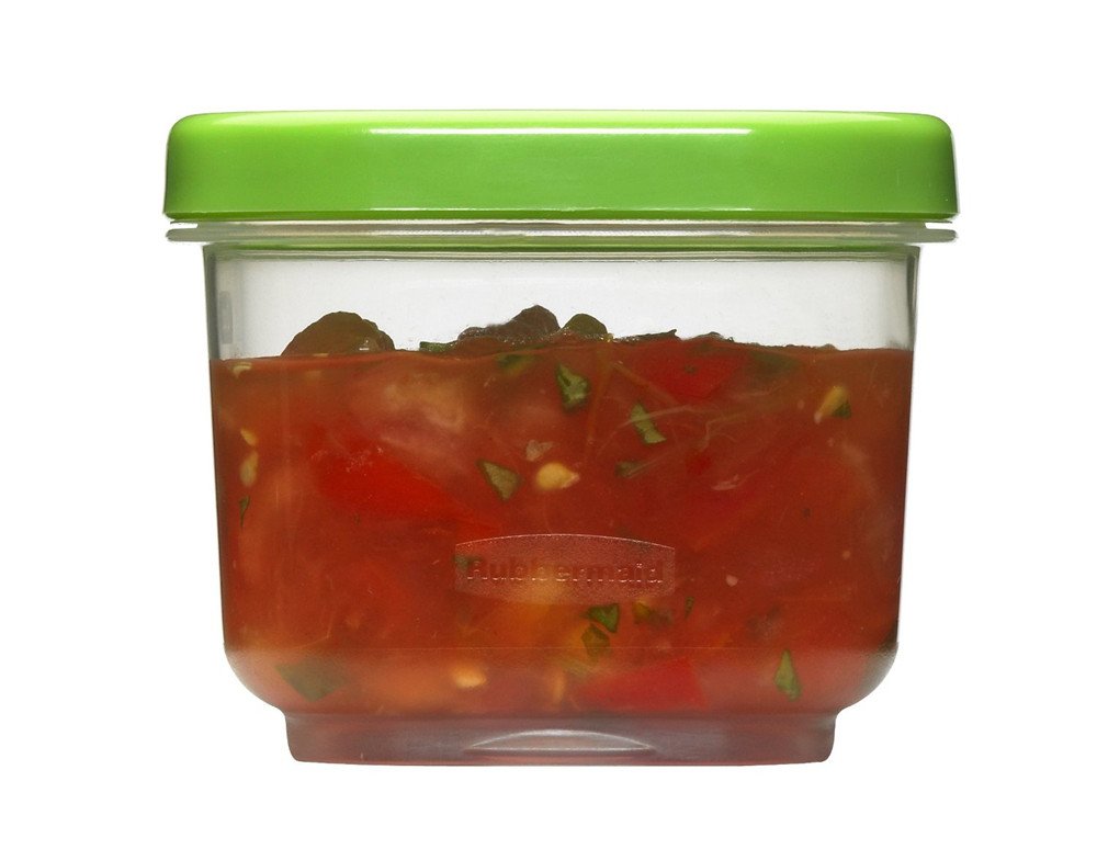 Rubbermaid Lunch Blox Sauce Containers, 3 Ounce, Green, Pack of 2