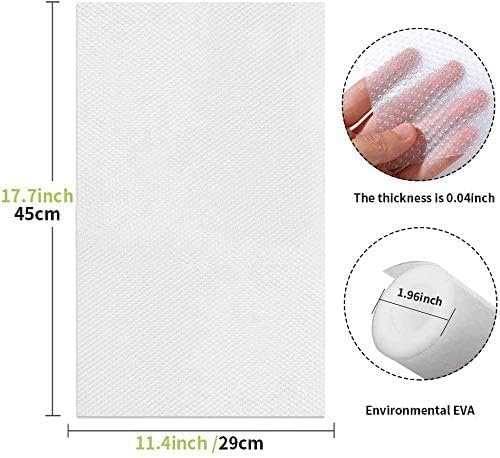 Refrigerator Liners,HASUPROFI EVA Refrigerator Mats for Shelves,Washable Can Be Cut Fridge Shelf Liner,Waterproof Fridge Pads Mat Drawer Table Placemats(White/6)