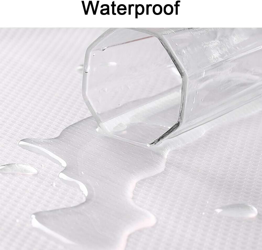 Refrigerator Liners,HASUPROFI EVA Refrigerator Mats for Shelves,Washable Can Be Cut Fridge Shelf Liner,Waterproof Fridge Pads Mat Drawer Table Placemats(White/6)