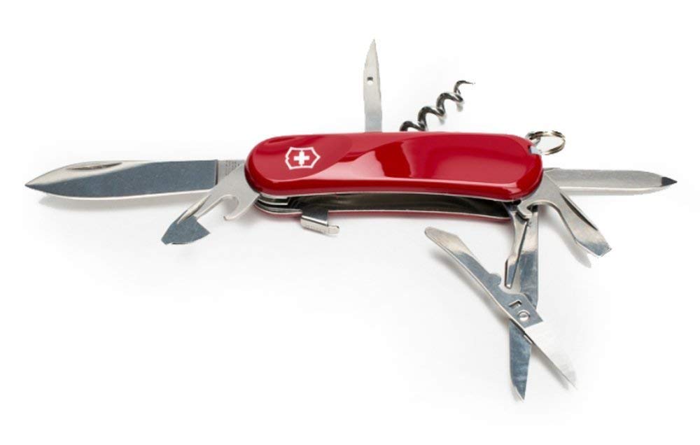 Victorinox Swiss Army Multi-Tool, Evolution S14 Pocket Knife, Red ,85mm