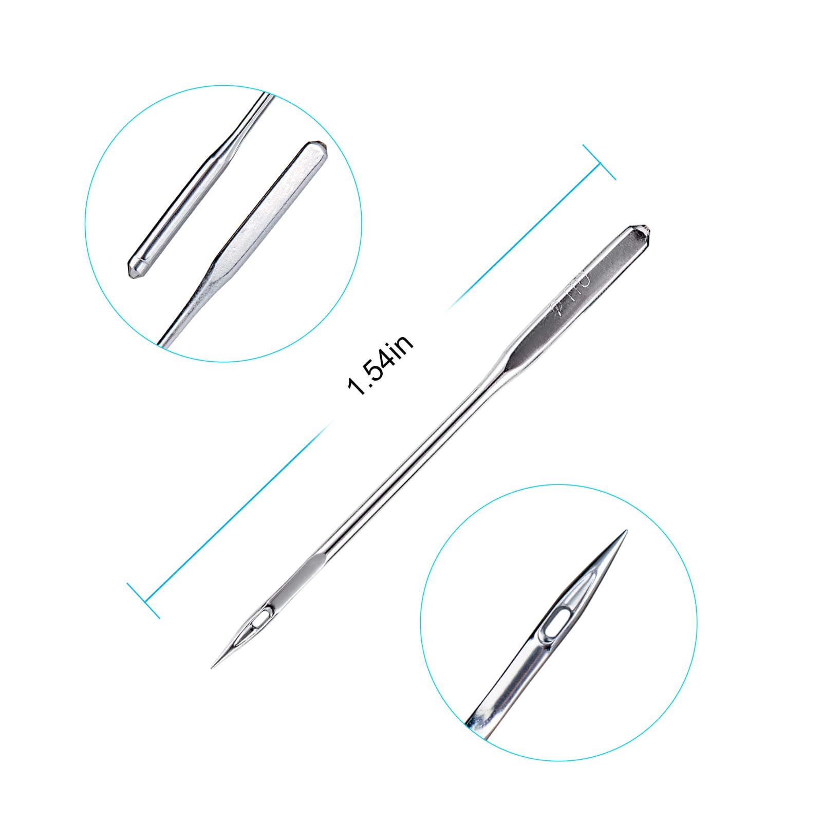 Sewing Machine Needles, 50 PCS Universal Sewing Machine Needle, for Singer, Brother, Janome, Varmax, Sizes HAX1 65/9, 75/11, 90/14, 100/16, 110/18 (50 PCS)