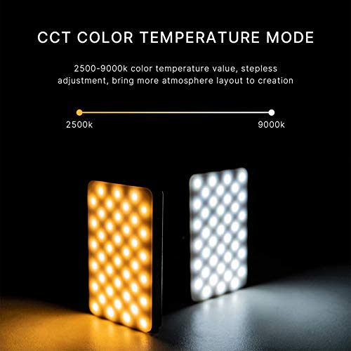 VIJIM VL120 RGB Video Light, Portable LED Camera Light Panel 0-360 Full Color, CRI 95+ 2500-9000K LED Video Light, 3100mAh Rechargeable LED DSLR Lighting for Vlogging, Photography, Video Conference