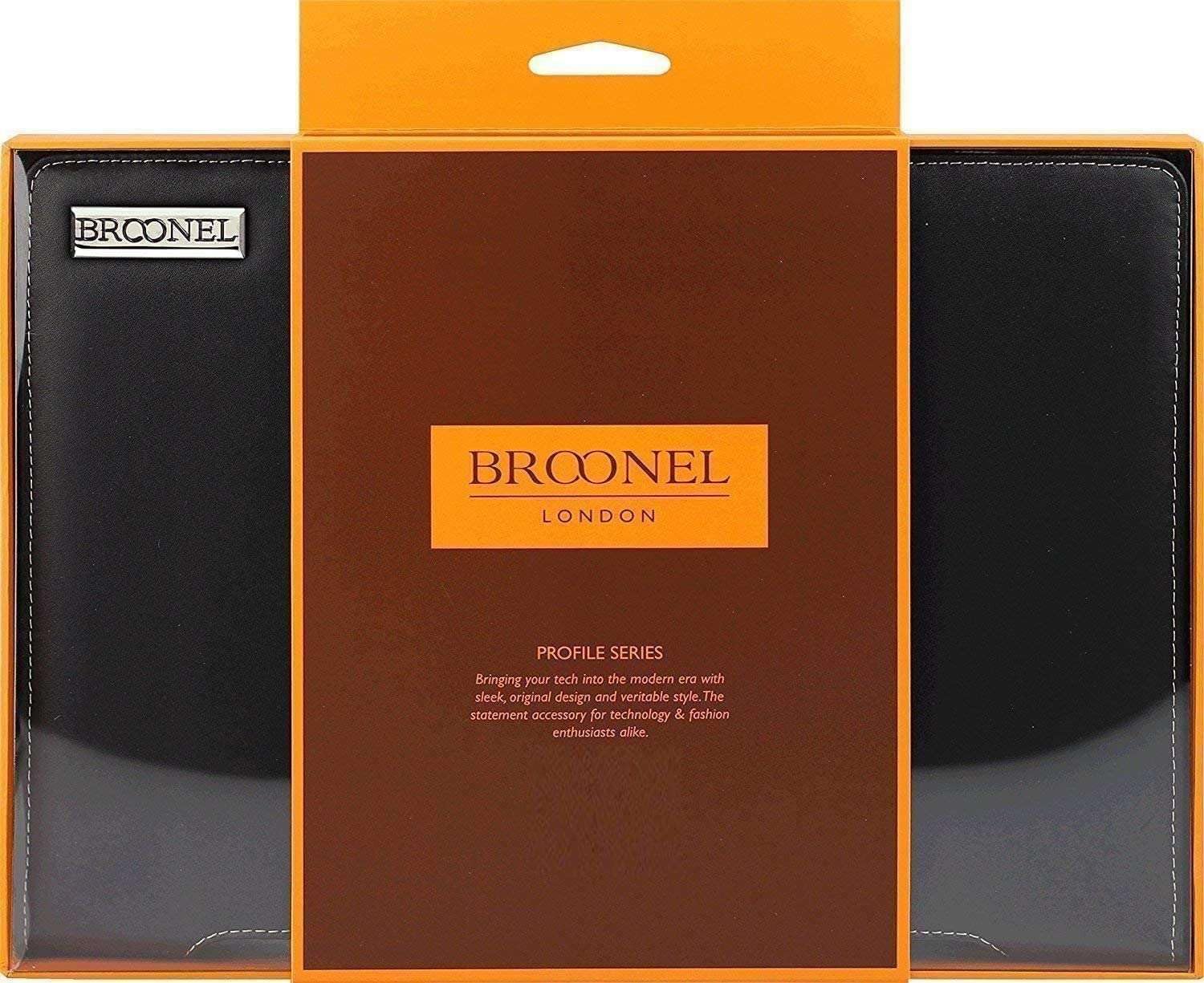 Broonel - Profile Series - Black Leather Laptop Case Compatible with Toshiba Satellite Radius C40-C